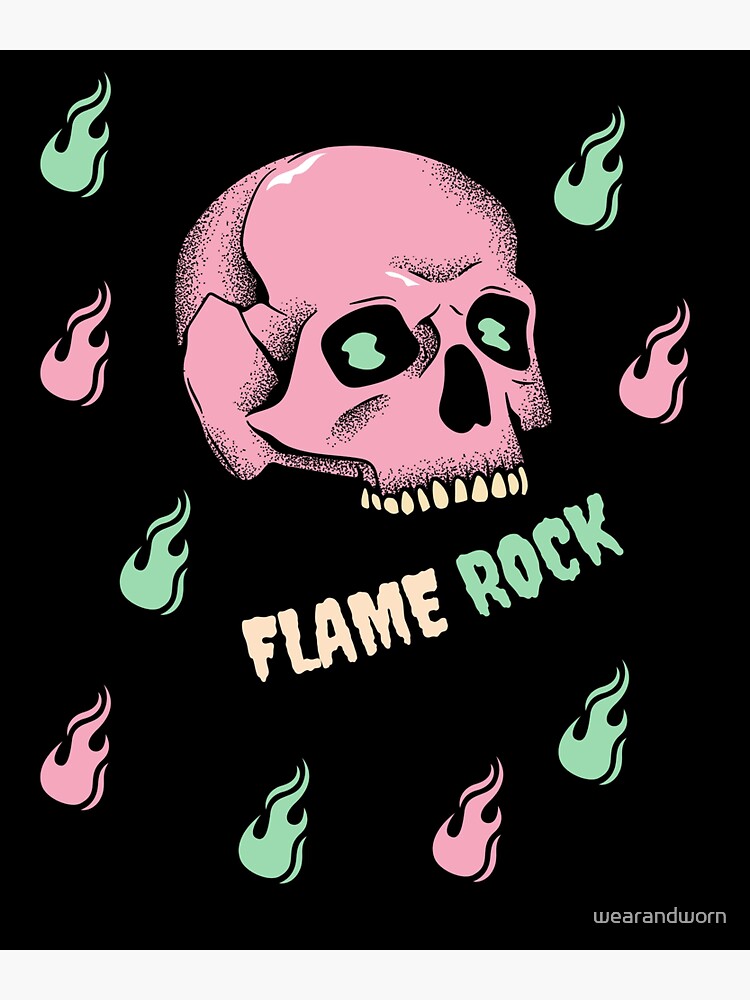 "Flame Rocks" Sticker for Sale by wearandworn | Redbubble