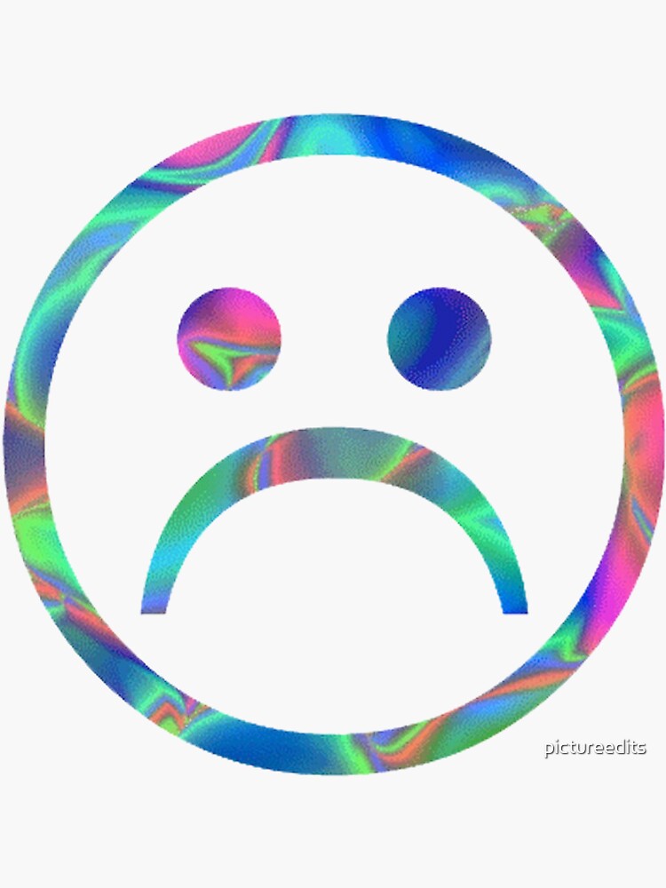 "Tumblr Sad Face" Sticker by pictureedits | Redbubble