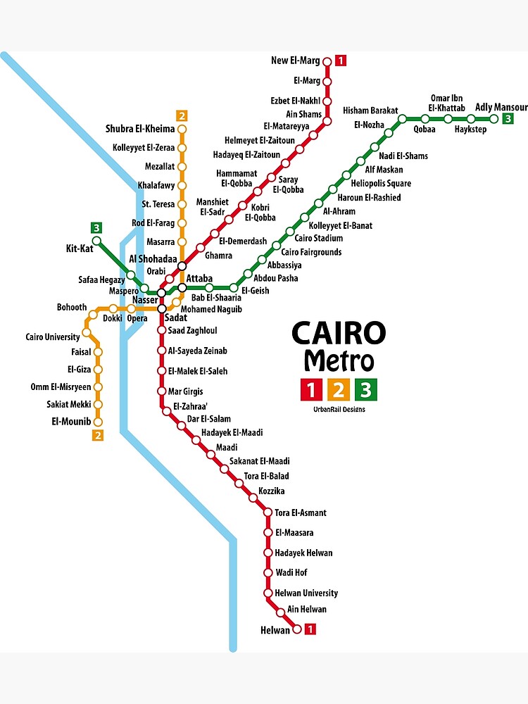 "CAIRO Metro Network" Poster for Sale by UrbanRail | Redbubble
