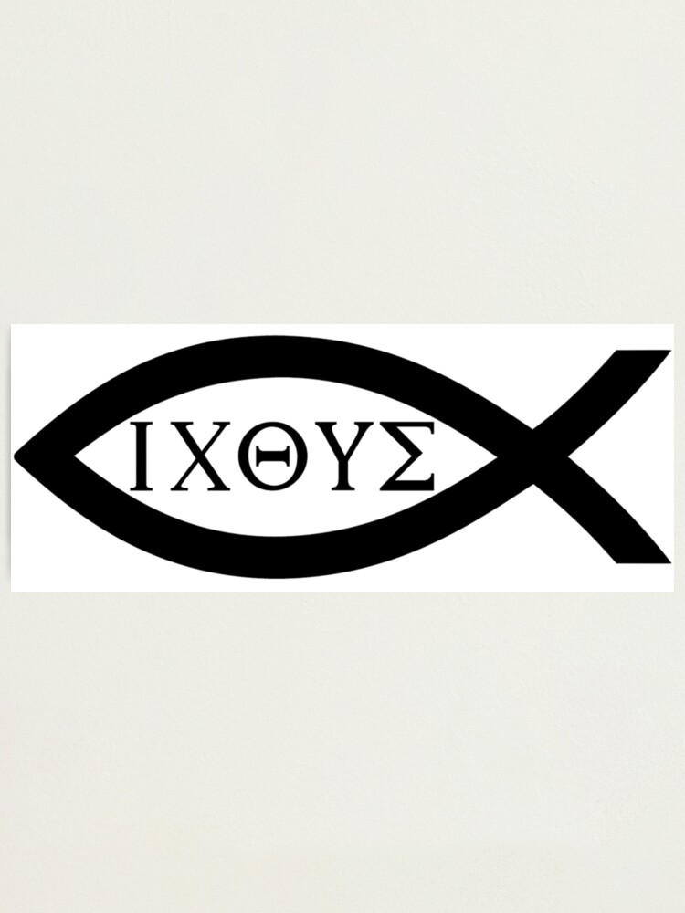 "IXOYE - Christian Fish Symbol" Photographic Print for Sale by ...