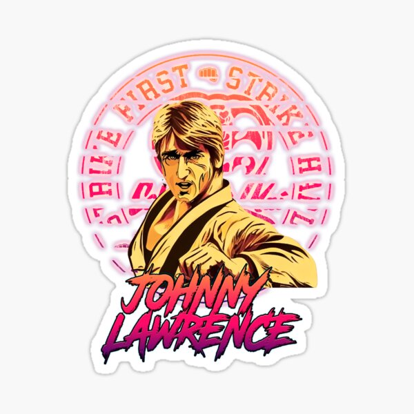 "Johnny Lawrence Retrowave" Sticker for Sale by Le-Freak | Redbubble