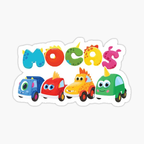 "Sing with Mocas little monster cars " Sticker for Sale by ...