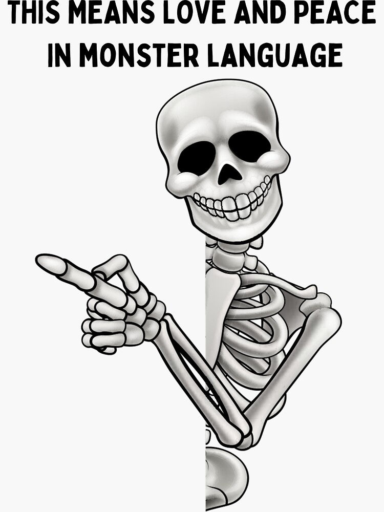 "Monster sign language" Sticker for Sale by 2022oliviai | Redbubble