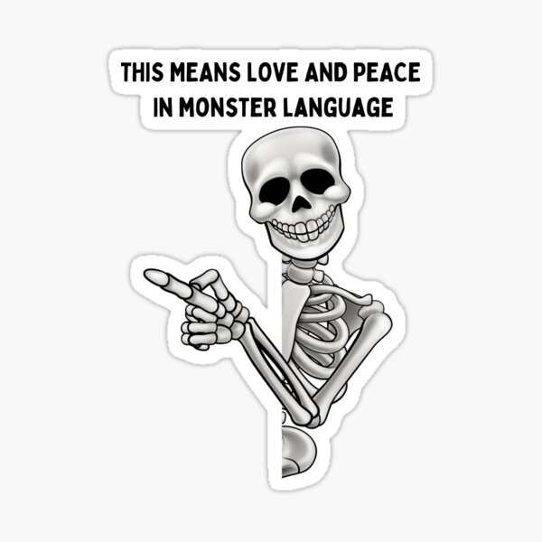 "Monster sign language" Sticker for Sale by 2022oliviai | Redbubble
