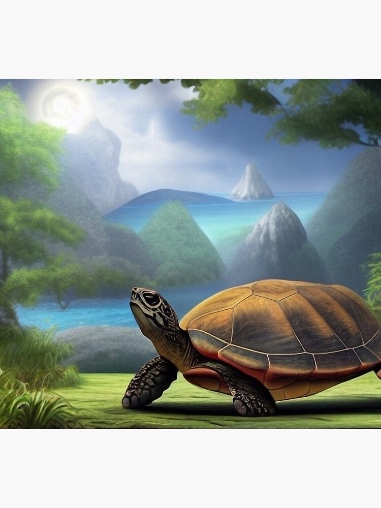 "fantasy turtle paradise adventure landscape" Poster for Sale by ...