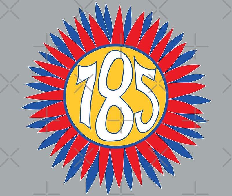 "Hand Drawn Kansas Sunflower 785 Area Code Crimson Blue" by itsrturn ...