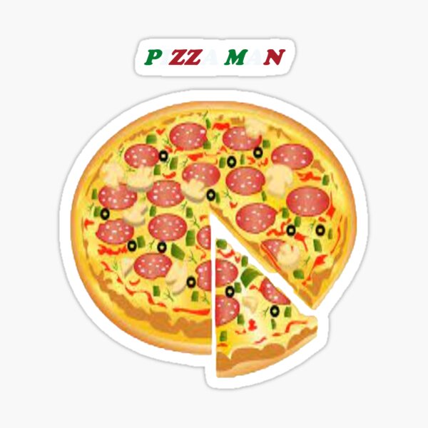 "Pizza Man" Sticker for Sale by gizay | Redbubble