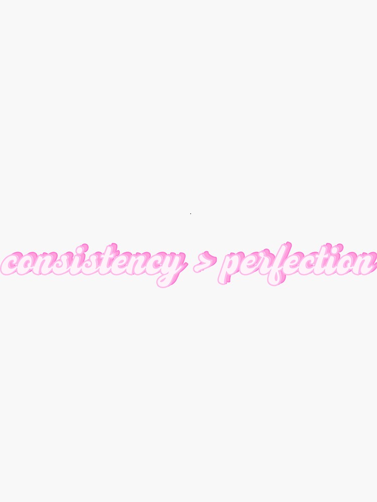 "Consistency > Perfection | Pink aesthetic motivational life quote ...