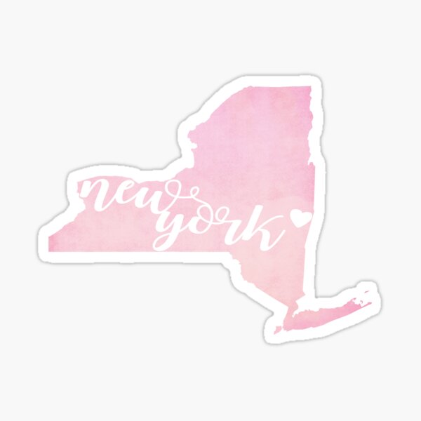 "New York Script Outline" Sticker by millenialthink | Redbubble