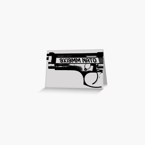 "Caliber 9x19 Semiautomatic Pistol 9mm M9 #2569" Greeting Card for Sale ...