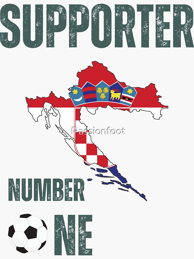 "supporter Croatia football number one" Sticker for Sale by Passionfoot ...
