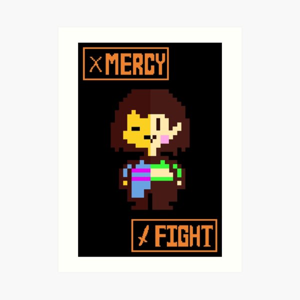 "Undertale / The Human (Frisk/Chara, Mercy/Fight)" Art Print by oxox ...