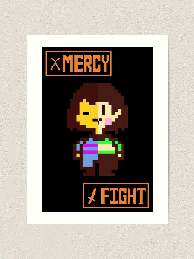 "Undertale / The Human (Frisk/Chara, Mercy/Fight)" Art Print by oxox ...