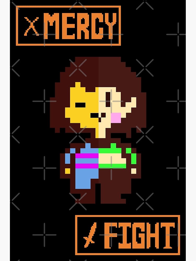 "Undertale / The Human (Frisk/Chara, Mercy/Fight)" Art Print by oxox ...