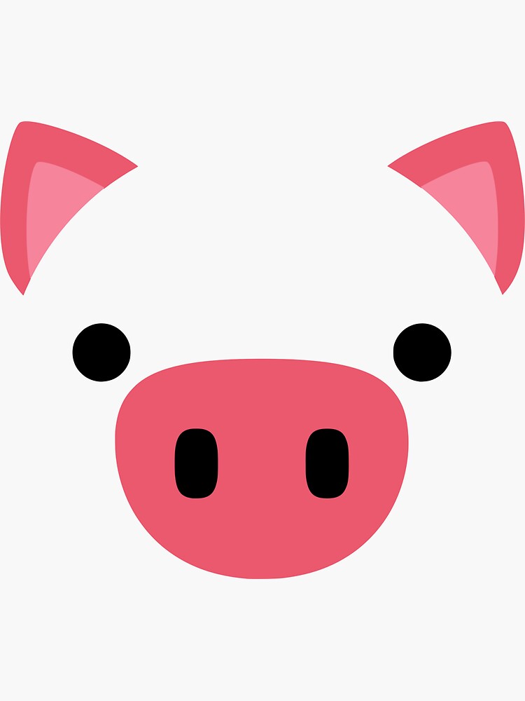 "Pig Face Costume Funny Halloween" Sticker for Sale by AorPhutthiphorn ...