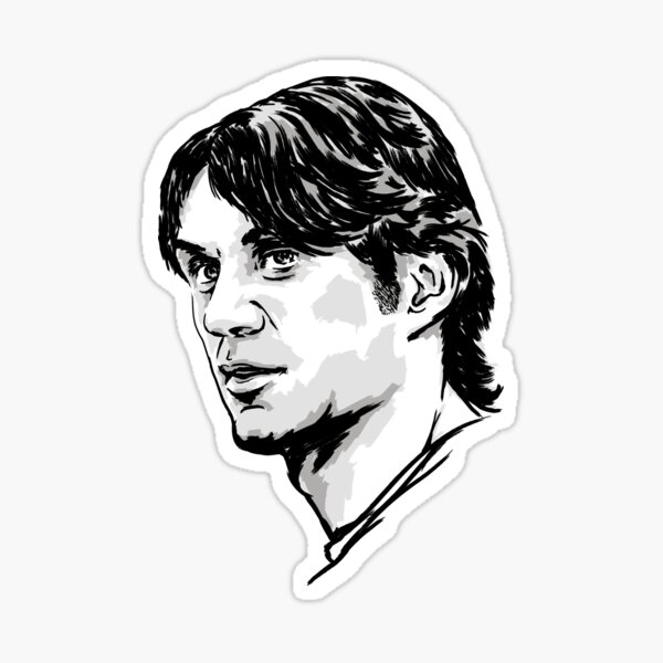 "Paolo Maldini Portrait " Sticker for Sale by Mark Hirons | Redbubble