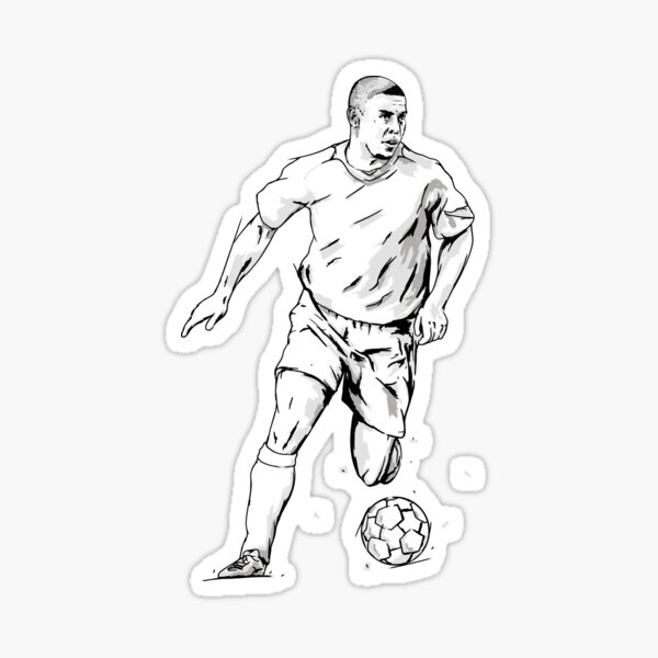 "Ronaldo R9 Brazil Portrait" Sticker for Sale by HironsCreative | Redbubble