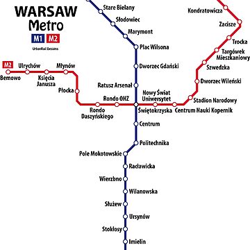 "WARSAW Metro Map" Photographic Print for Sale by UrbanRail | Redbubble