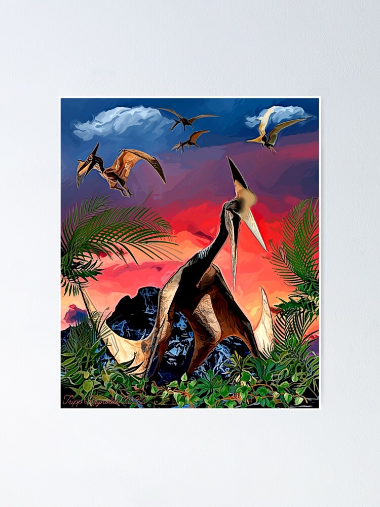 "Pteranodon Sunburst (Dino Series)" Poster for Sale by SwordofGod ...
