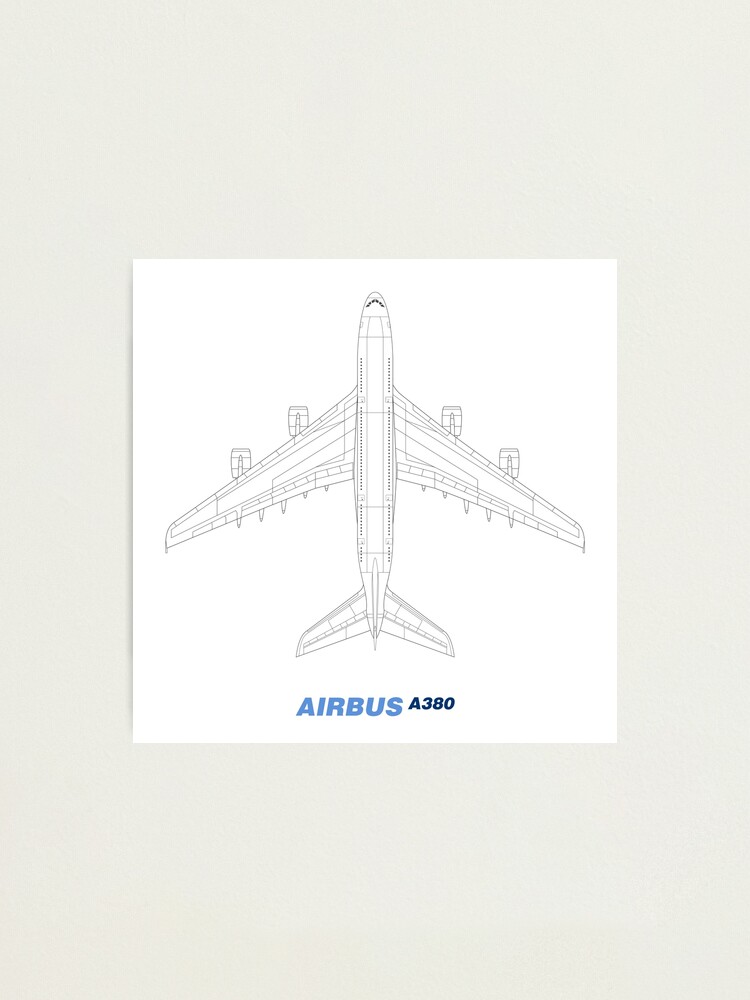 "Airbus A380 Top View" Photographic Print for Sale by SteveHClark ...