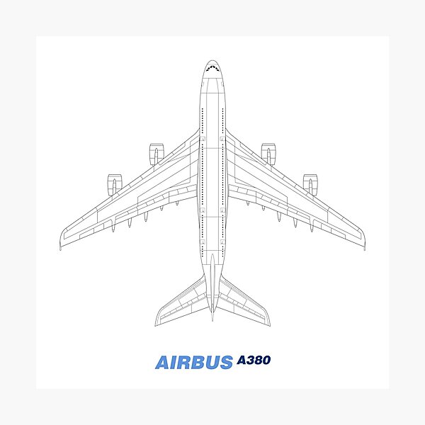 "Airbus A380 Top View" Photographic Print for Sale by SteveHClark ...