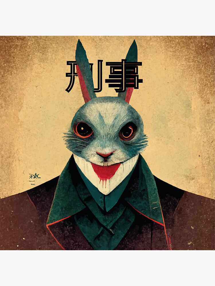 "BUNNY THE JOKER || RABBIT THE JOKER" Sticker for Sale by PetyAnimals ...