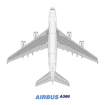"Airbus A380 Top View" Art Board Print for Sale by SteveHClark | Redbubble