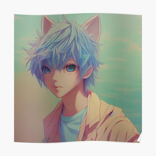 "Catboy cute anime pastels for Manga lovers" Poster for Sale by ...