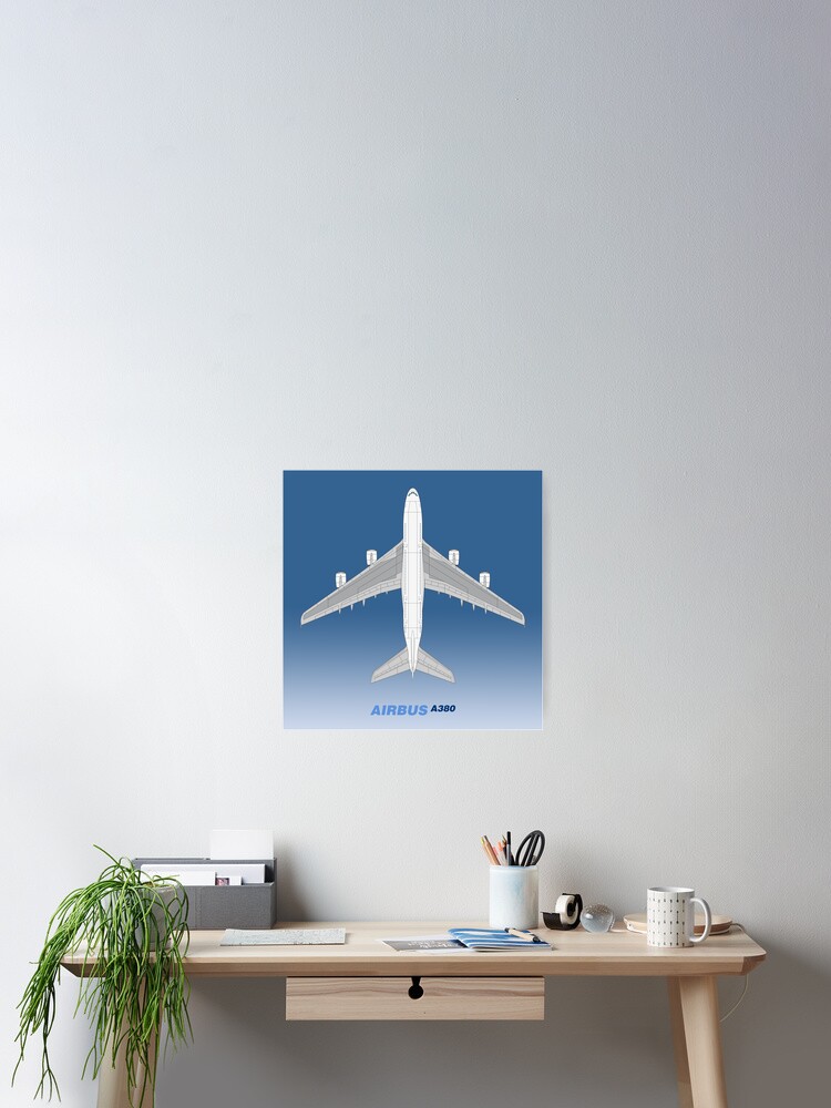 "Airbus A380 Top View" Poster for Sale by SteveHClark | Redbubble
