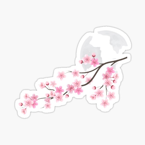 "Japanese Purple Sakura Cherry Blossom Flower" Sticker for Sale by ...