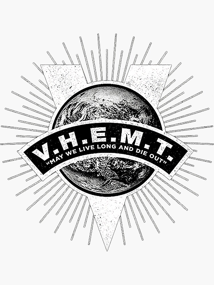 "VHEMT 2" Sticker for Sale by LuciaSantoro | Redbubble