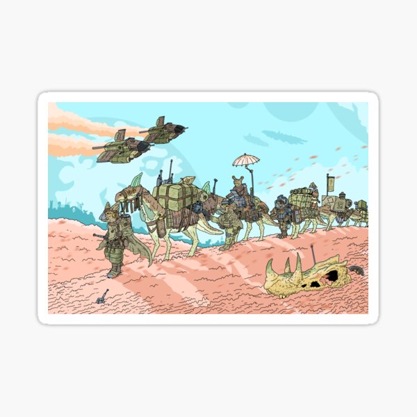 "alien caravan." Sticker for Sale by jjartanddrawing | Redbubble