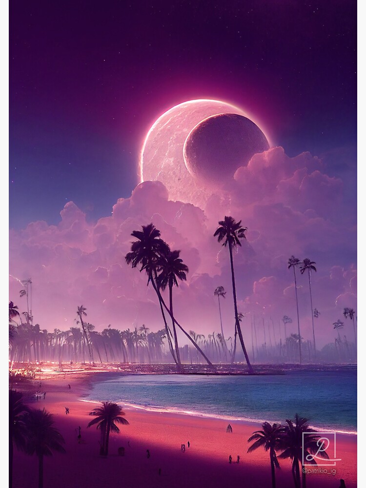 "vaporwave beach" Sticker for Sale by KyliannBr | Redbubble