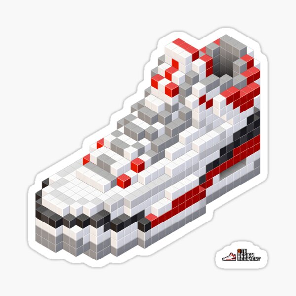 "3D 8-bit basketball shoe 3 Essential " Sticker for Sale by ...