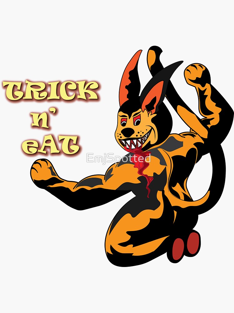 "Bad Bunny (Rabbit)- Trick and Eat" Sticker for Sale by EmjSpotted ...