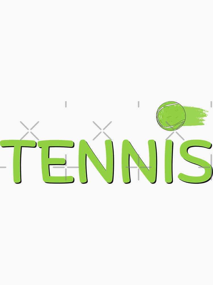 "Word "Tennis" and a Tennis Ball | Word Design" Sticker for Sale by ...