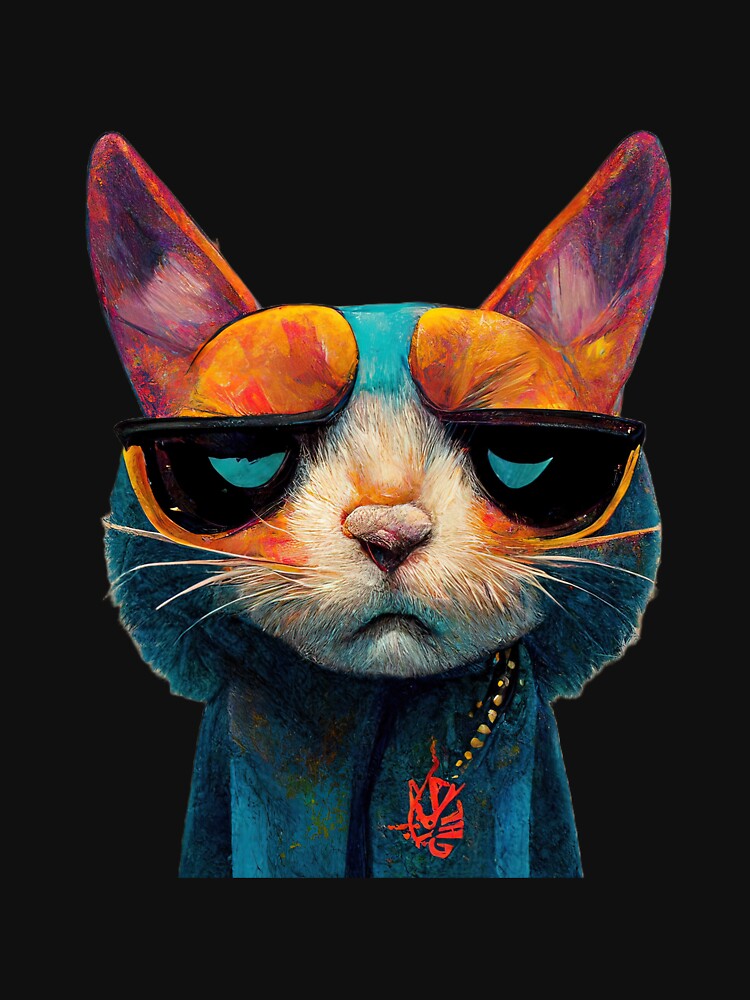 "Thug Life Kitty Cat Bro" T-shirt for Sale by Solemny | Redbubble ...