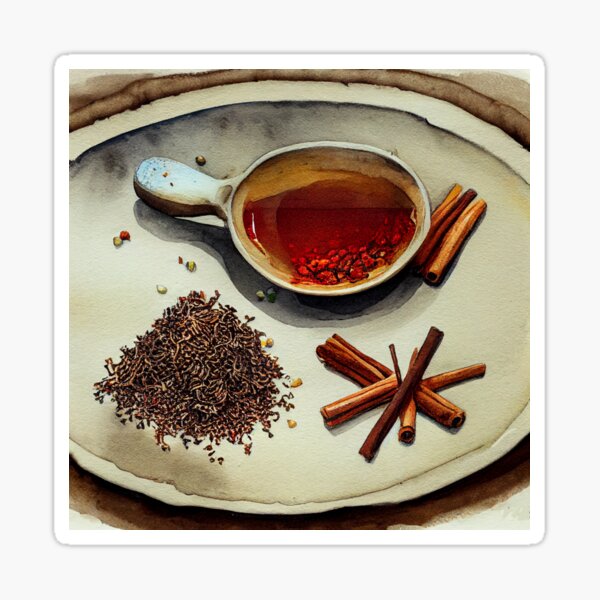 "Cinnamon & Clove Tea" Sticker for Sale by recollectionsv | Redbubble