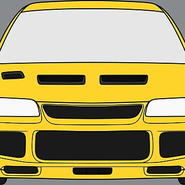 "Mitsubishi Lancer EVO III EVO 3 dandelion yellow color" Sticker for ...