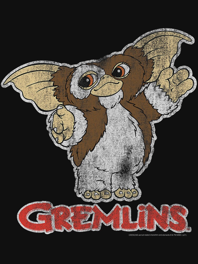 "Gremlins Gizmo and Logo" T-shirt for Sale by rapidawe3595 | Redbubble ...