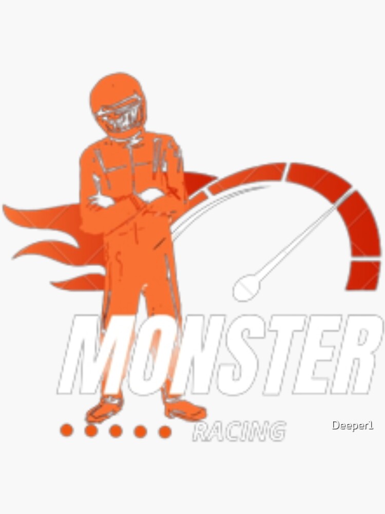 "monster racing" Sticker for Sale by Deeper1 | Redbubble