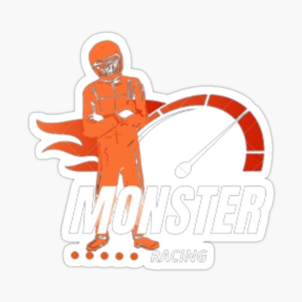 "monster racing" Sticker for Sale by Deeper1 | Redbubble