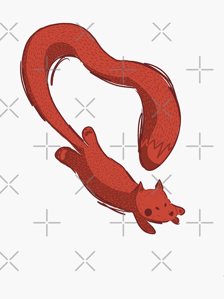 "Floating Fox" Sticker for Sale by KwazyLegacy | Redbubble