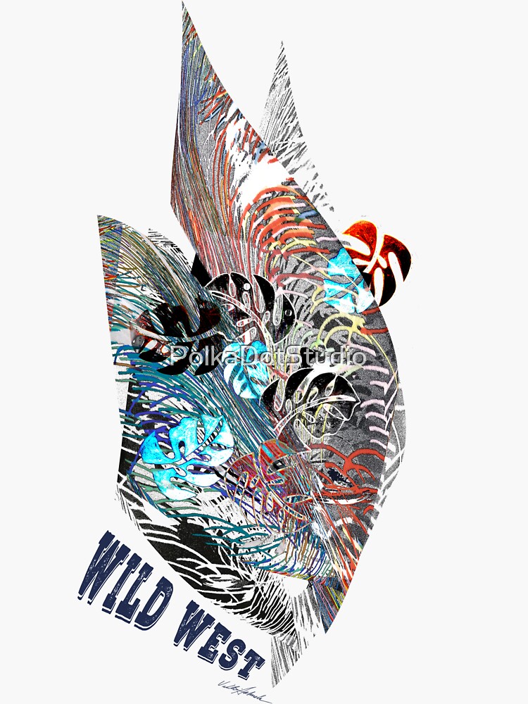 "Wild West" Sticker for Sale by PolkaDotStudio | Redbubble