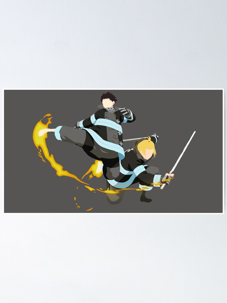 "Fire Force - Shinra Kusakabe & Arthur" Poster for Sale by Gladius ...
