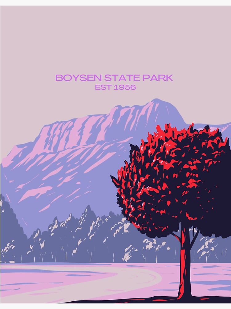 "Boysen State Park" Sticker for Sale by AWHoutdoors | Redbubble