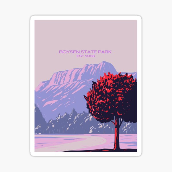 "Boysen State Park" Sticker for Sale by AWHoutdoors | Redbubble