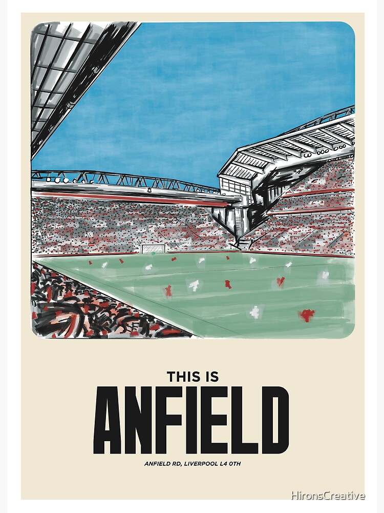 "This is Anfield Daytime LFC Stadium Artwork" Art Board Print for Sale ...
