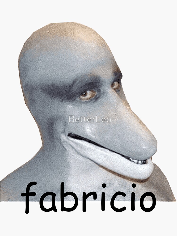 "fabricio Cursed Meme" Sticker for Sale by BetterLeo | Redbubble