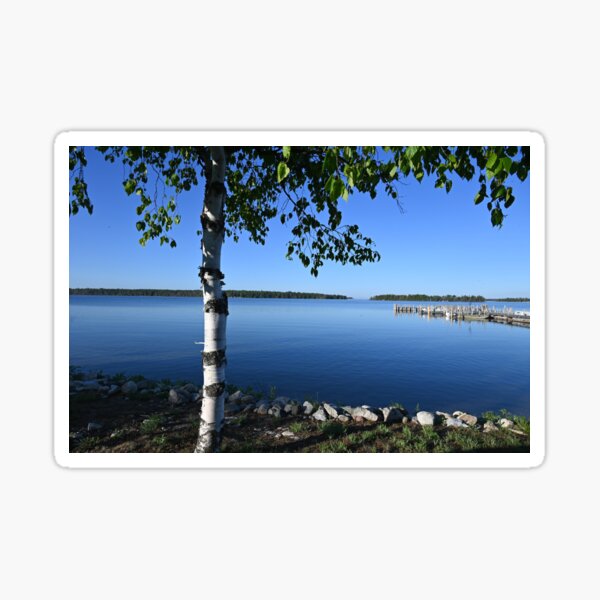 "Lakeside Awe" Sticker for Sale by KBarrett-ForAwe | Redbubble